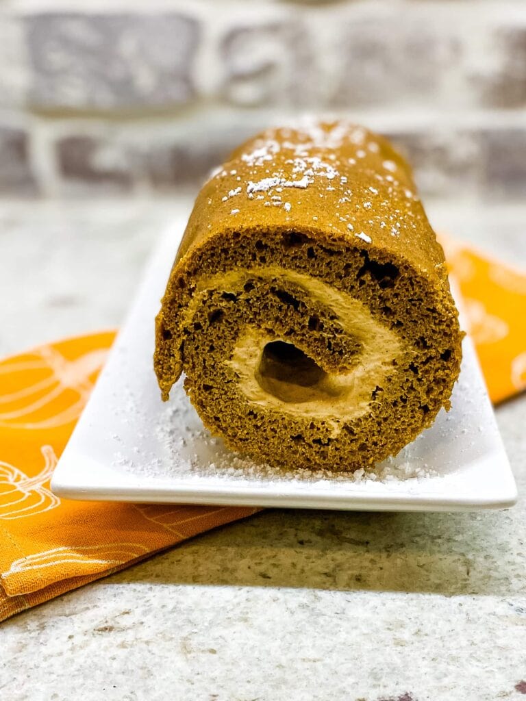 Pumpkin Roll With Pumpkin Spice Cream Cheese Filling - Cooking With Fudge
