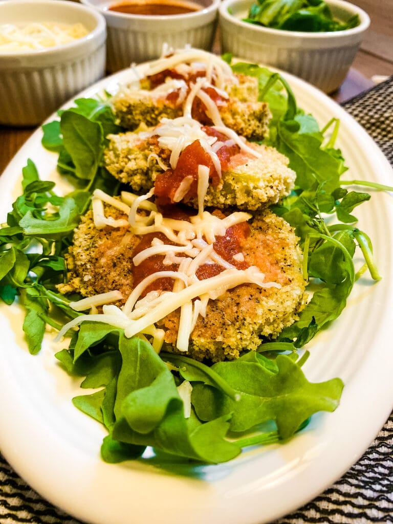 Air Fryer Fried Green Tomatoes With Marinara - Cooking With Fudge